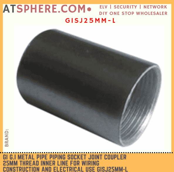 GI G.I Metal Pipe Piping Socket 25mm Joint Coupler 1 Inch Thread Inner ...
