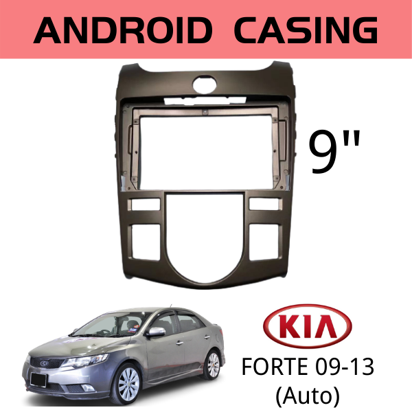 Android Player Casing 9" KIA Forte 2009-2012 (Auto Air-Cond) with ...