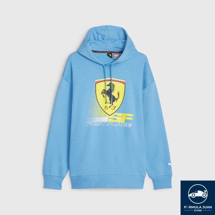 Scuderia Ferrari Shield Hoodie - Blue (Official F1 Merch) - Racing Juan ...