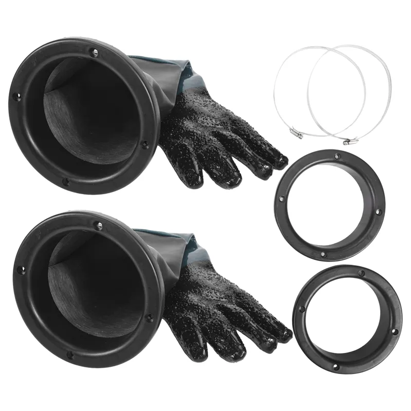 Sandblast Cabinet Glove Rings | Cabinets Matttroy