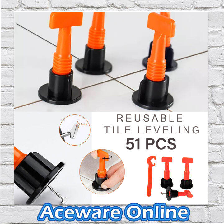 51pcs/set Construction Tools Wall Floor Tile Leveling System with ...