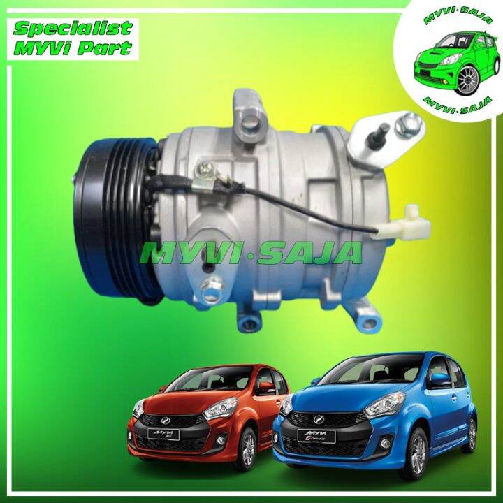 NEW + PISTON TYPE PERODUA MYVI 1.3 ND-10P 08C 4PK (NEW) COMPRESSOR PM ...