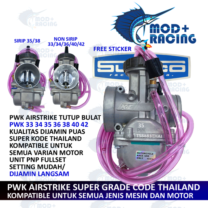 (BISA COD) KARBURATOR SUDCO KEIHIN PWK AIRSTRIKE 33 34 35 36 38 40 THAILAND QAS OEM KARBU ...