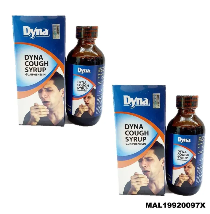DYNA COUGH SYRUP GUAIPHENESIN / UBAT BATUK (120ML X 2) | Lazada
