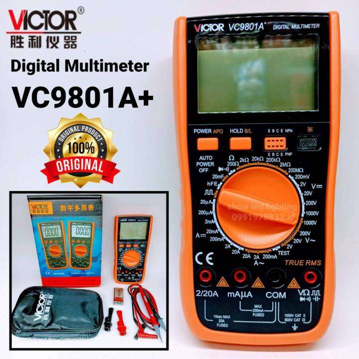 VICTOR 9801+ Digital Multimeter มัลติมิเตอร์ดิจิตอล มัลมิเตอร์วัดไฟแบบดิจิตอล มิเตอร์วัดไฟ ดิจิ ...
