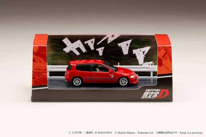 Honda CIVIC (EG6) (INITIAL D: Diorama Set with Driver Figure) 1:64 ...