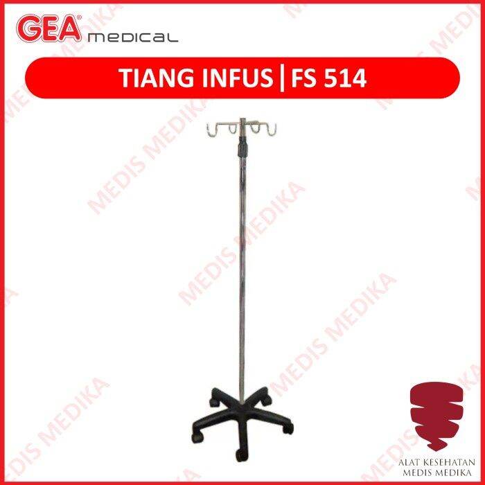 Tiang Infus Kursi Roda FS514 Gea Alat Gantungan Rawat Inap Pasien ...