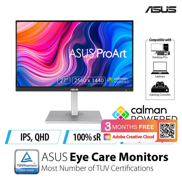 ASUS ProArt Display PA278CV Professional Monitor - 27"-inch, IPS, 2K ...
