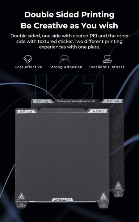 Creality Pei Double-Sided Build Plate 235x235mm with Soft Magnetic Base 3D printer Part | Lazada ...