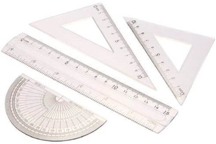 Students Maths Geometry Stationery Ruler Set Squares Protractor | Lazada PH