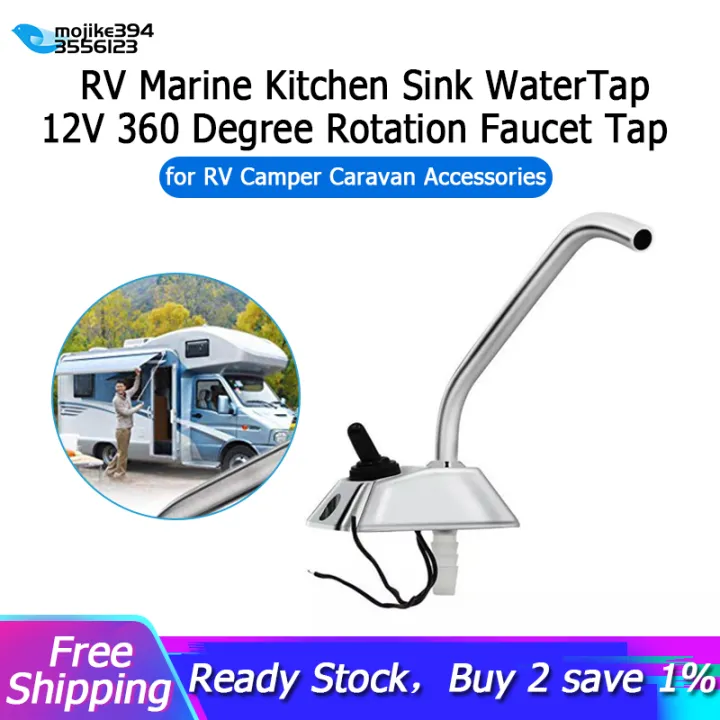 RV Marine Kitchen Sink WaterTap 12V 360 Degree Rotation Faucet Tap for ...