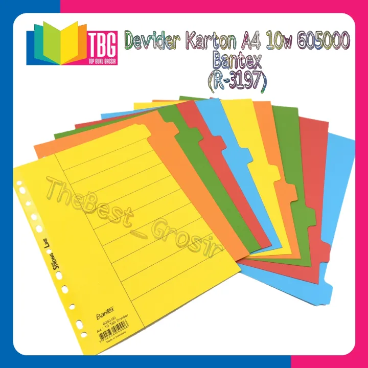 1 SET DEVIDER A4 KARTON BANTEX/ PEMBATAS ODNER/ PEMBATAS FILE (R-3197) | Lazada Indonesia