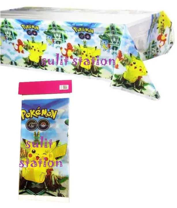 POKEMON PICACHU PIKACHU POKEBALL THEMED BIRTHDAY PARTY TABLE PLASTIC ...