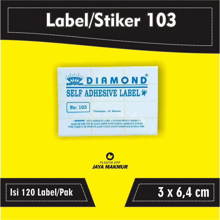 Sticker 103 Label Undangan ( Isi 120 Label/Pack ) 3 x 6,4 cm | Lazada ...
