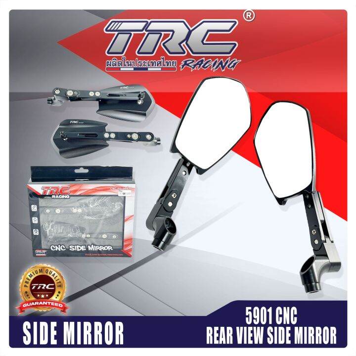 TRC RACING Universal Motorcycle Mirrors, Foldable Rear View Mirrors ...