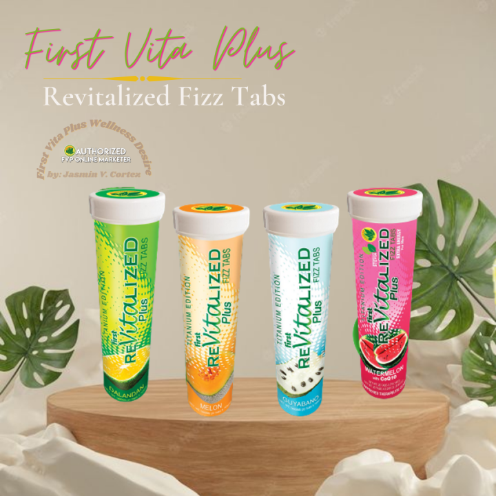 First Vita Plus Titanium Fizz Tabs Dalandan , Melon , Guyabano , Watermelon | Lazada PH