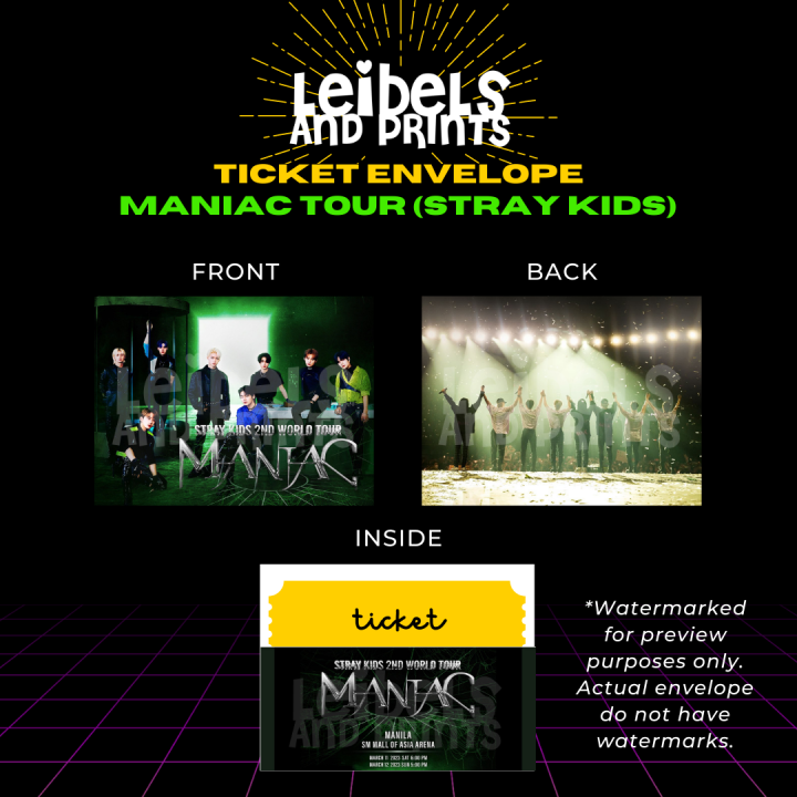 leibelsandprints STRAY KIDS SKZ MANIAC Concert Ticket Envelope Pouch ...