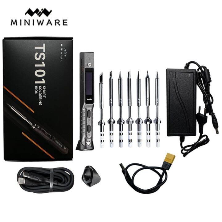 Miniware TS101 Soldering Iron 65W Programmable Temperature Adjustable ...