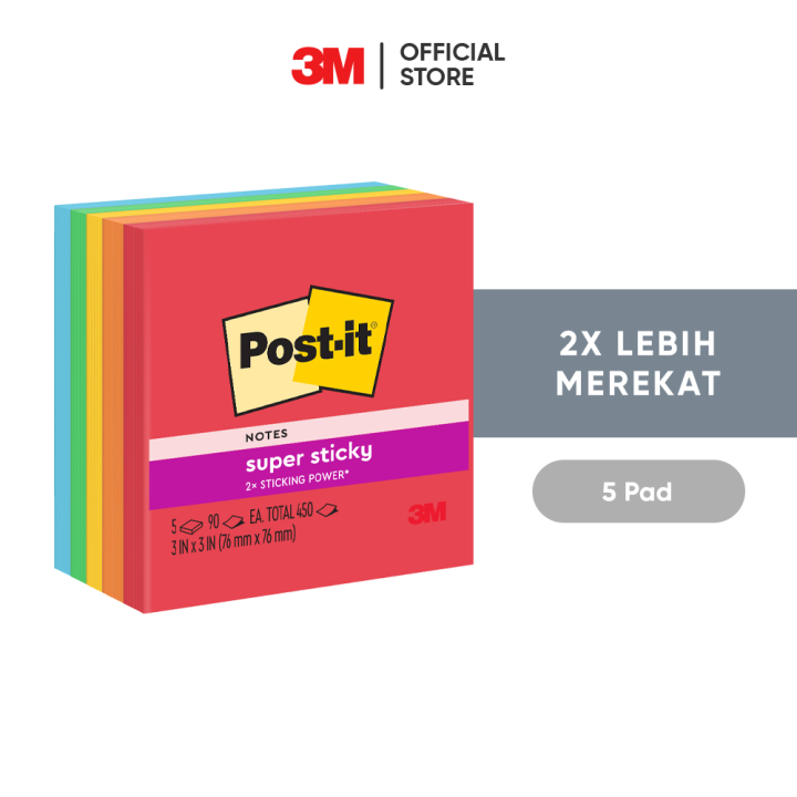 3M™ Post-it® Super Sticky Notes, Memo Tempel, 654-5ssan, 2x Lebih ...