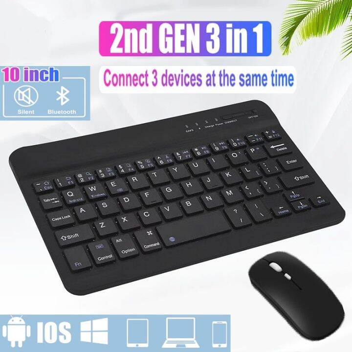10 inch Wireless Bluetooth Keyboard and Mouse Set for Android Phone ...