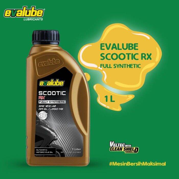 Evalube Oli Motor Matic SCOOTIC RX Full Synthetic 10W-40 (1L) | Lazada ...