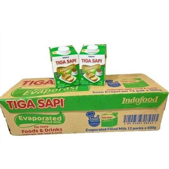 Tiga Sapi Susu Evaporasi per Dus isi 12pak X 500g | Lazada Indonesia