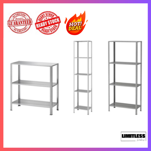 IKEA 3 TIER/4 TIER Indoor Outdoor Steel Rack Living Room Shelf Rack ...