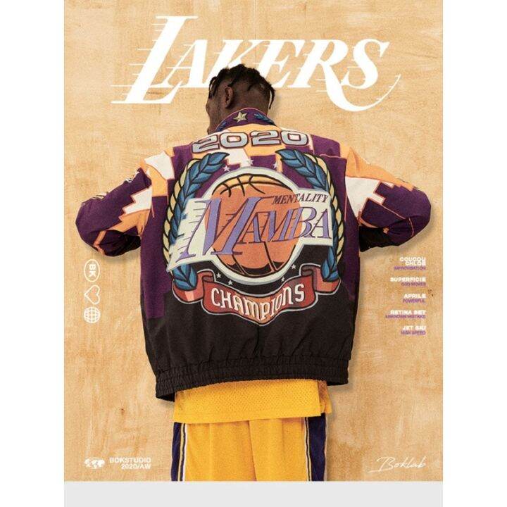 Basketball Jacket Oversized Loose HIPHOP NBA Mamba Mentality Jacket ...