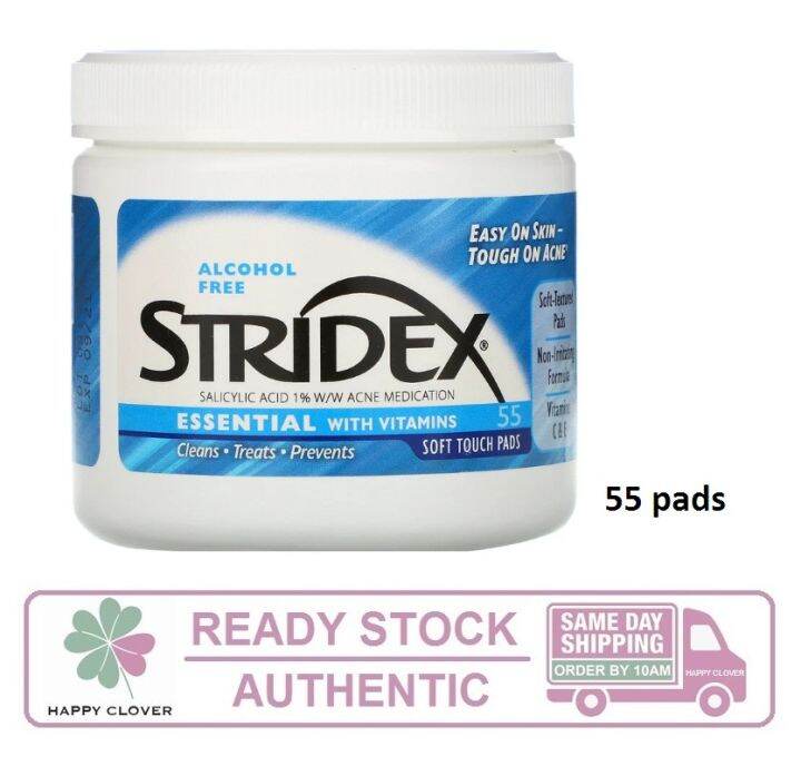 Stridex Single-Step Acne Control, Alcohol Free, 55 Soft Touch Pads (Exp ...