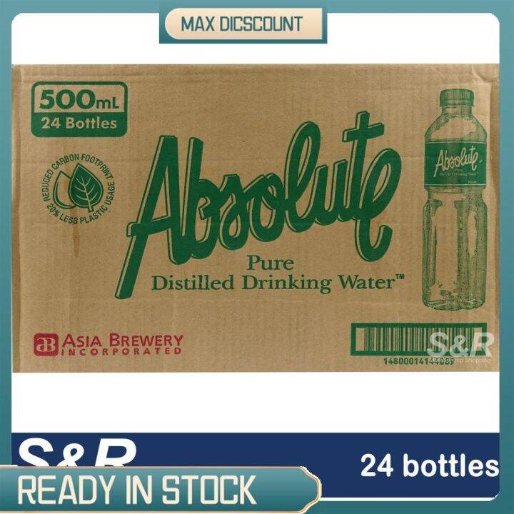 Absolute Pure Distilled Drinking Water 24 bottles | Lazada PH