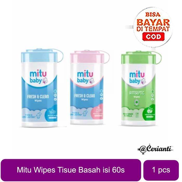 MITU TISSUE BASAH BABY ISI 60 LEMBAR | MITU TISU BASAH BAYI BOTOL ...
