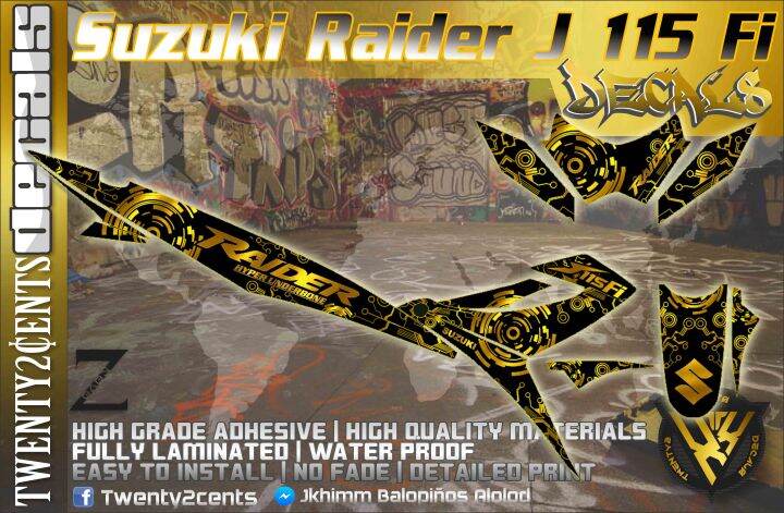 High-Quality Decals and Stickers for raider j 115 fi (circuit) | Lazada PH