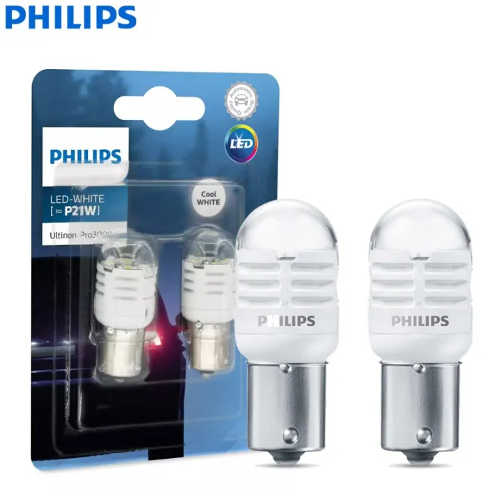 Philips LED P21W S25 1156 Ultinon Pro3000 12V 6000K White LED Turn ...