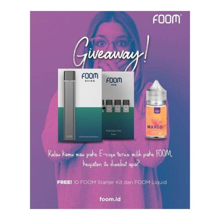 Foom Pod Paket Stick plus Liquid FREE LANYARD | Lazada Indonesia