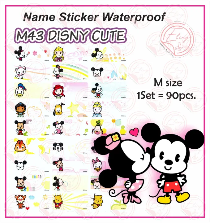 Sticker Name Disney Cute (WATERPROOF) (READY STOCK) Nama Sticker 名字贴纸 ...