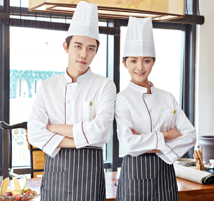 Chef Uniform Chef Clothes Catering Uniform Long Sleeve Dining School ...