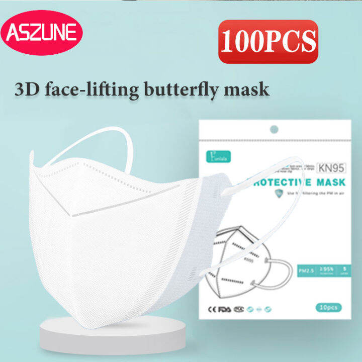 ASZUNE 50pcs 3D butterfly mask kn95 Face Mask Nanofiber Filter face ...