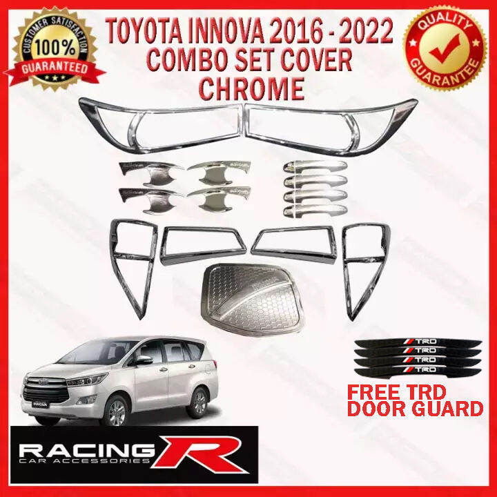 Toyota Innova 2019 to 2024 Combo Set Garnish Cover Chrome [ Free TRD ...