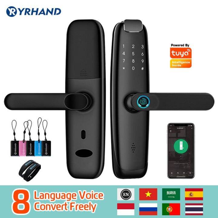 YRHAND H2 Tuya wif fingerprinti fechadura eletronica сейф password cerradura inteligente smart ...