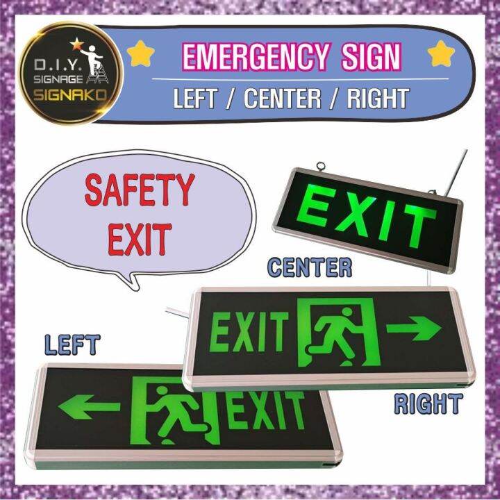 Exit LED Light Sign Office Construction Restaurant Shop Store Building ...