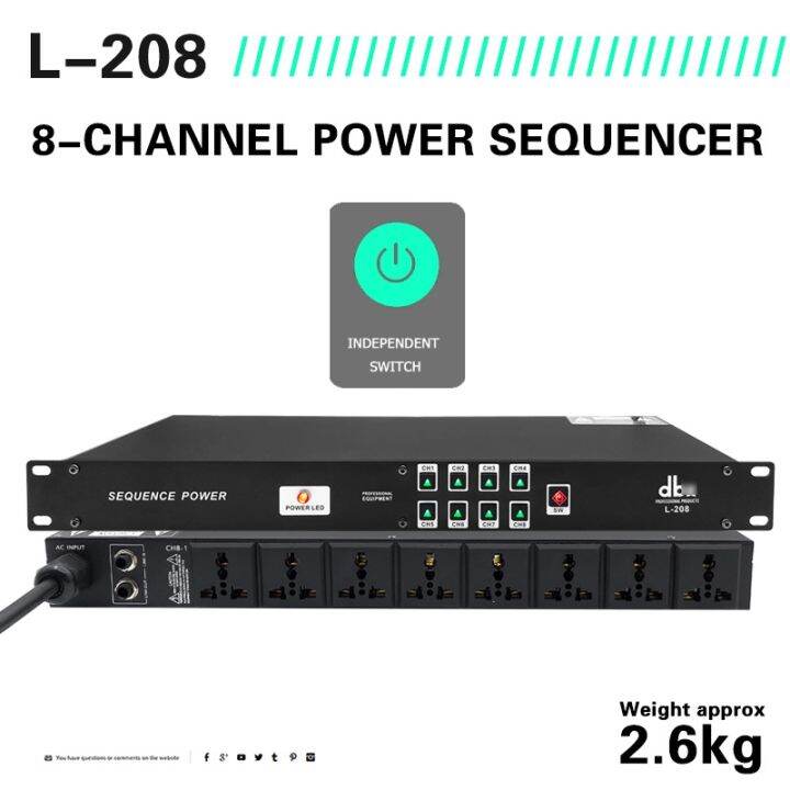 DBX L208 L210 L220 power sequencer professional 10 way switch sequence controller | Lazada PH