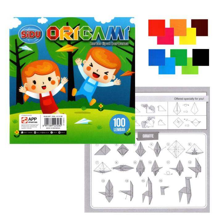 Sinar Dunia SiDu Origami Kertas Lipat Berwarna - 14x14 cm [100 Lembar ...