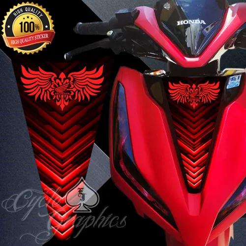 HONDA CLICK FRONT STICKER HONDA WINGS (NEW DESIGN) ej cycle | Lazada PH