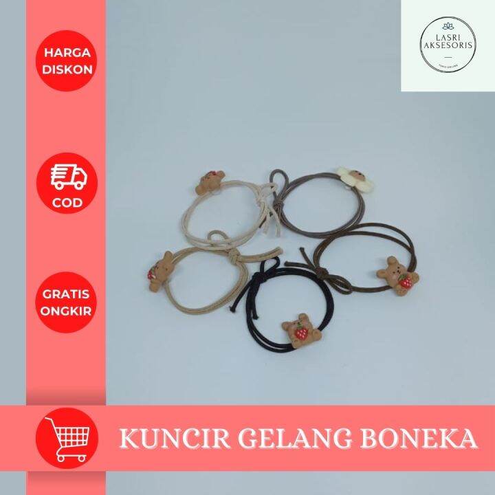 IKAT RAMBUT GELANG BONEKA KOREA / KUNCIR RAMBUT ALA KOREA / KUNCIRAN ...