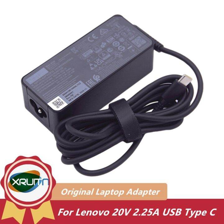 Genuine ADLX65YLC3A 20V 2.25A 45W Type C USB AC Adapter For Lenovo ...