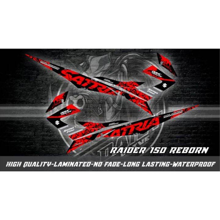 motorcycle SUZUKI RAIDER 150 REBORN SATRIA DESIGN STOCK SIZE DECAL ...
