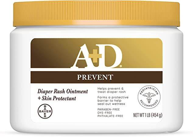 A+D Original Diaper Rash Ointment, Skin Protectant With Lanolin and ...