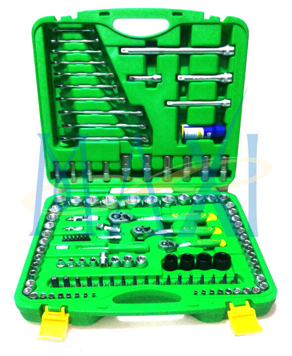 Tekiro socket set 1/4 - 3/8 - 1/2 inch 6PT isi 120 pcs (box plastik) - MAXITOOLS | Lazada Indonesia