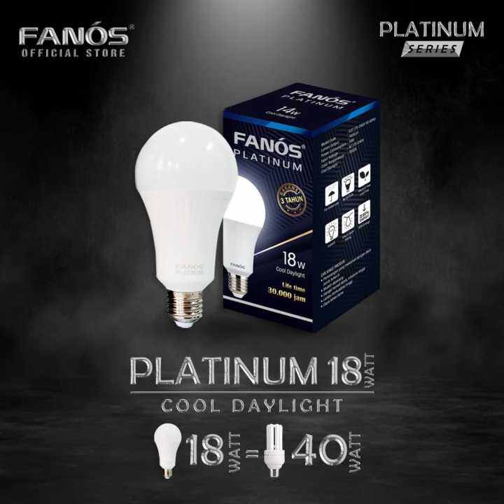 Lampu Led Fanos seri Platinum 18 watt bergaransi 3 Tahun | Lazada Indonesia