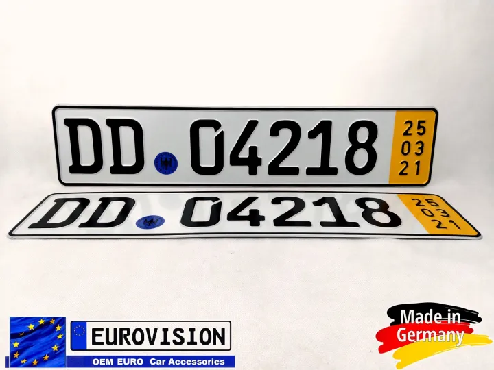 Europlates - VARIOUS Yellow Fraction Euro Plates from Germany - 2 Pcs ...